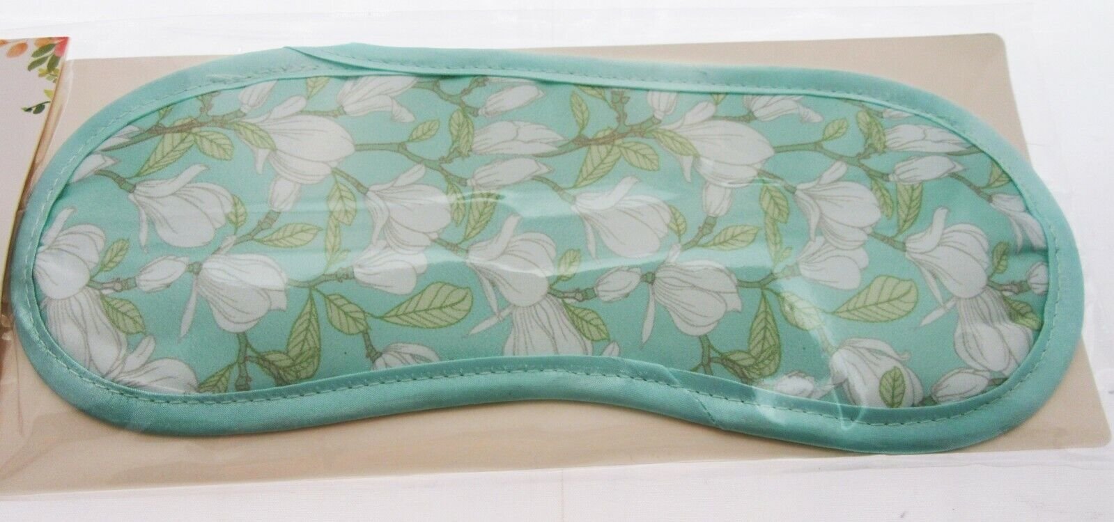 Teal Floral Eye Mask For Rest, Sleep, Meditation White Flowers - Candy ...