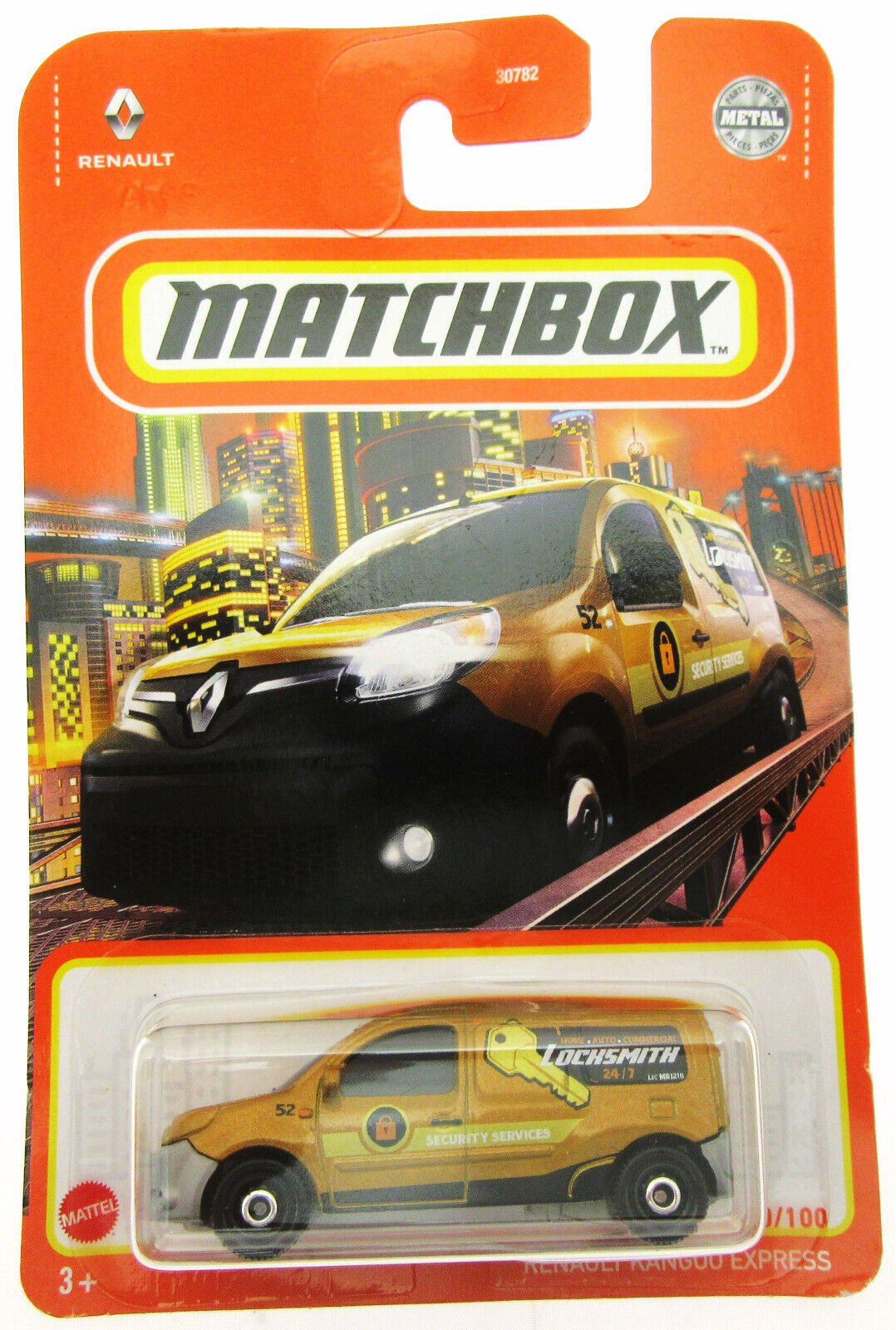 Renault Kangoo Express ~ Locksmith ~ Gold ~ 1:64 Scale ~ Matchbox ...