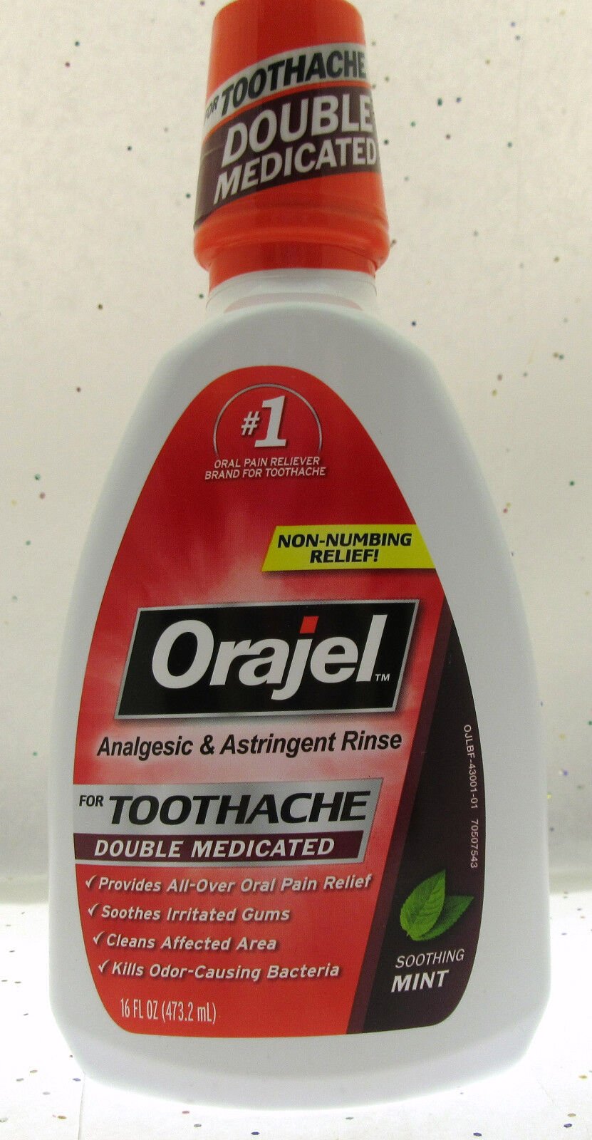 Orajel Toothache Rinse ~ Non Numbing Relief ~ Soothing Mint ~ 16oz ...