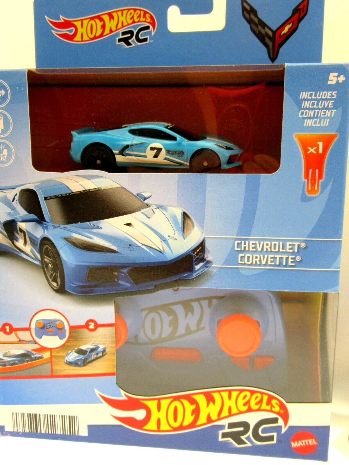Nano Racer RC Car ~ Corvette ~ Blue ~ Hotwheels ~ Radio Control Fun ...