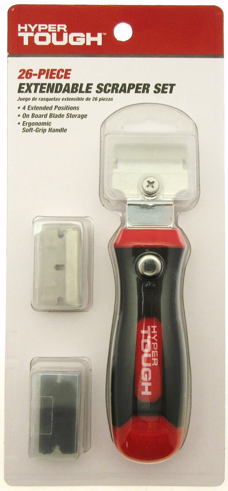 Hyper Tough 26 Piece Scraper Set Razor Adjustable Length Tool Non Marr ...